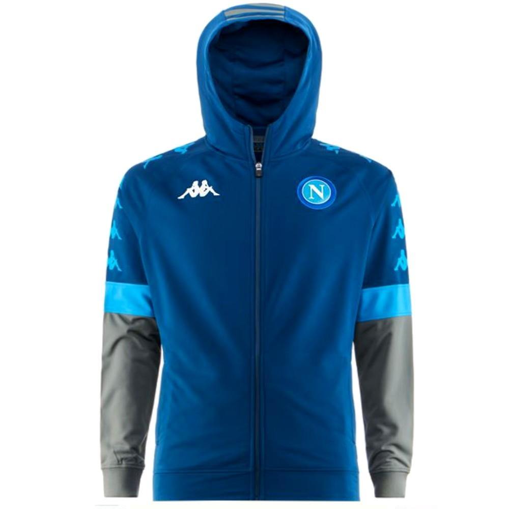 SSC Napoli UCL hooded presentation soccer tracksuit 2019/20 - Kappa ...